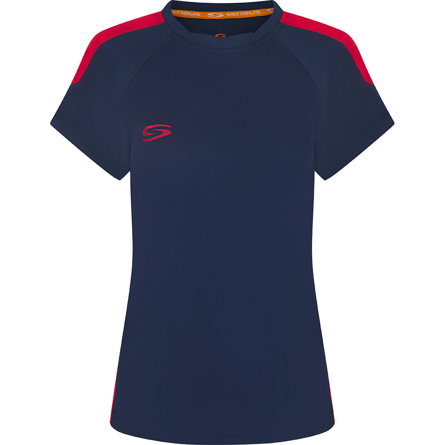 SS Core Training Shirt Womens - Navy/Red | Serious Sport