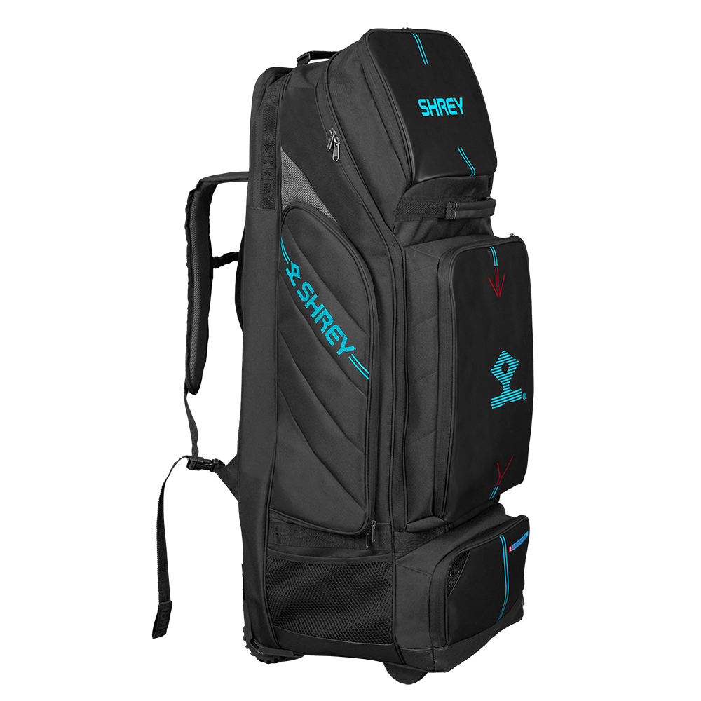 Shrey Meta Wheelie Duffle Bag (Black) | Serious Cricket