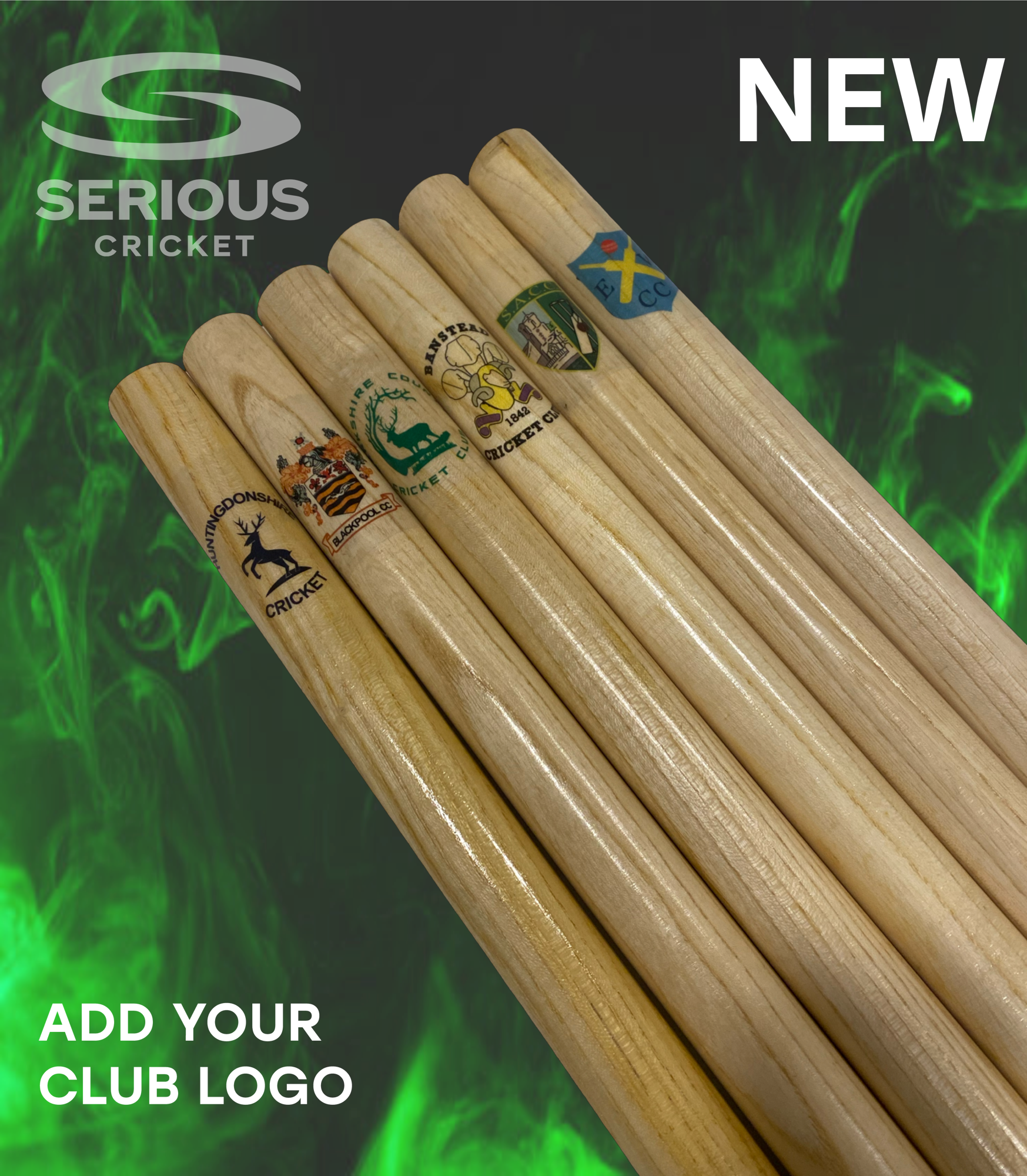 Serious Stumps | Personalised Cricket Stumps with Club Logo